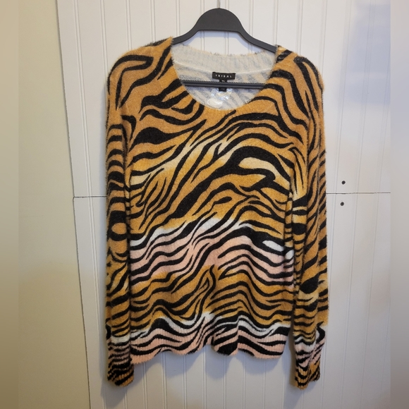 Tribal | Sweaters | Nwt Womens Tiger Print Sweater | Poshmark